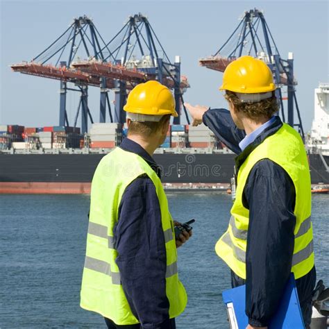 Dockers In Discussion Stock Image Image Of Hard Note 19556699