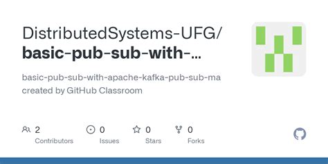 Github Distributedsystems Ufgbasic Pub Sub With Apache Kafka Pub Sub Ma Basic Pub Sub With