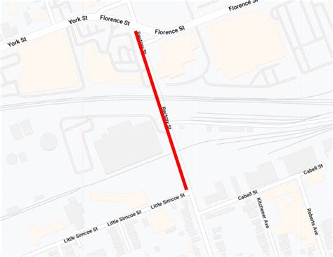 Road Closure Rectory Street Between Florence Street And Little Simcoe