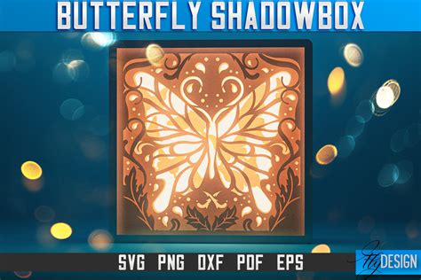 Butterfly Shadowbox Svg Paper Cut File Graphic By Flydesignsvg