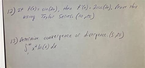 solved 12 if f x sin 2x then f′ x 2cos 2x prove this