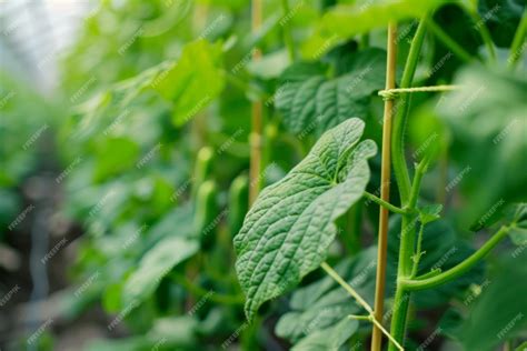Greenhouse Cucumber Plants Cucumber Vines Plant Support Strings