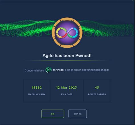 hackthebox — writeup agile [retired] by guilherme martins medium