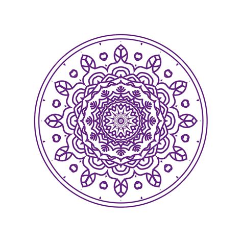 Premium Vector Purple Mandala With A Circle In The Middle