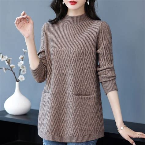 Womens Sweater 2024 Autumn Winter Korean Edition Loose Large Size