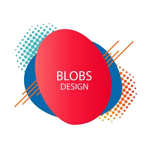 Blobs Shapes Abstract Geometrical Background With Colorful Gradient And