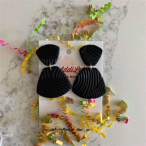 Black And White Statement Earrings Etsy