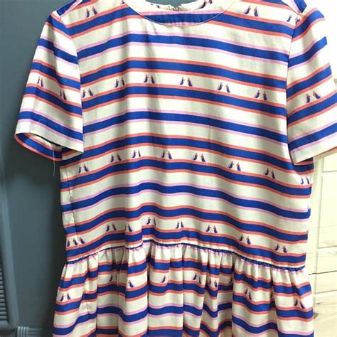 앵무새 프린트 스트라이프 프릴 쉬폰 블라우스 헬로마켓