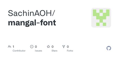 Github Sachinaohmangal Font