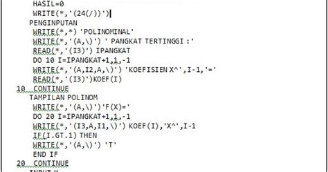 Mine Bahasa Pemrograman Fortran