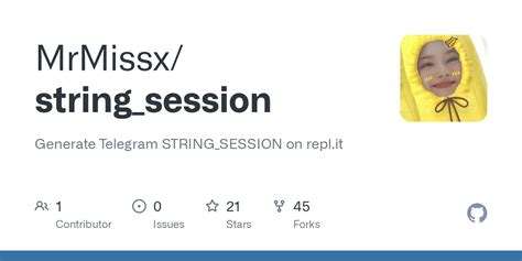 Github Mrmissxstringsession Generate Telegram Stringsession On Replit