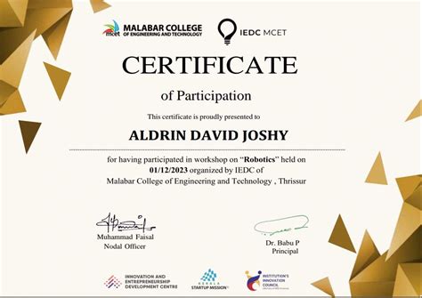 Robotics Innovation Learning Engineering Aldrin David Joshy