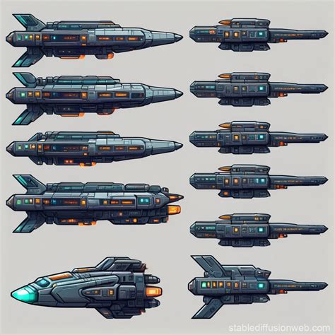 Spaceship Sprite Sheet