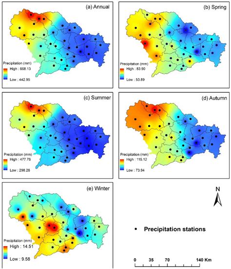 Spatial Distribution Of Annual And Seasonal Precipitation Download Scientific Diagram