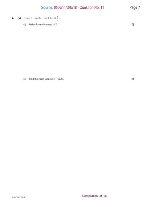 1 cie igcse additional mathematics topical past paper functions pdf