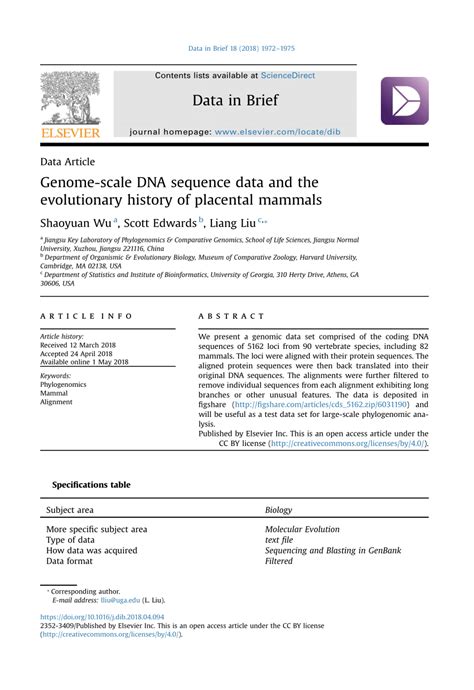 Pdf Genome Scale Dna Sequence Data And The Evolutionary History Of