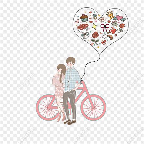 로맨틱 발렌타인 커플 커플 데이트 Png 일러스트 무료 다운로드 Lovepik