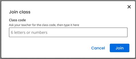 Join A Class With A Class Code