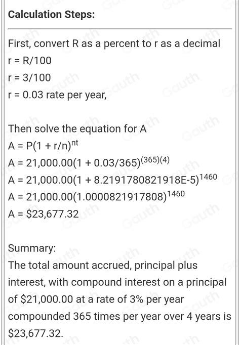 Solved Use The Appropriate Compound Interest Formula To Compute The Balance In The Account
