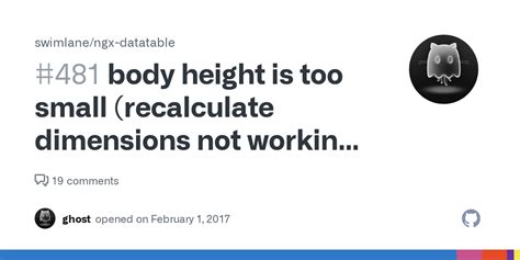 Body Height Is Too Small Recalculate Dimensions Not Working Correctly