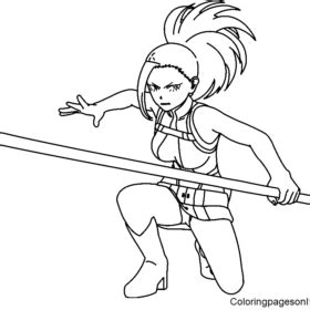 Momo Yaoyorozu Coloring Pages Printable For Free Download