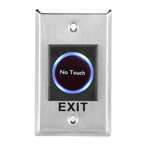 set of 2 push to exit button switch door exit button infrared sensor exit button switch