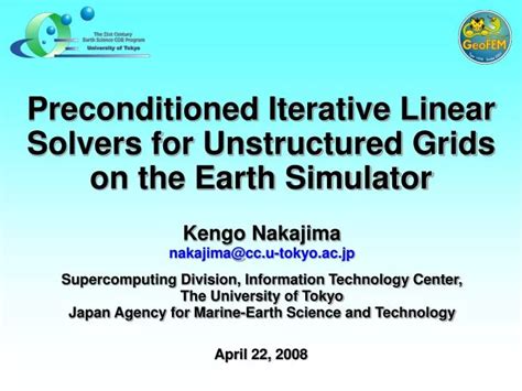 ppt preconditioned iterative linear solvers for unstructured grids on