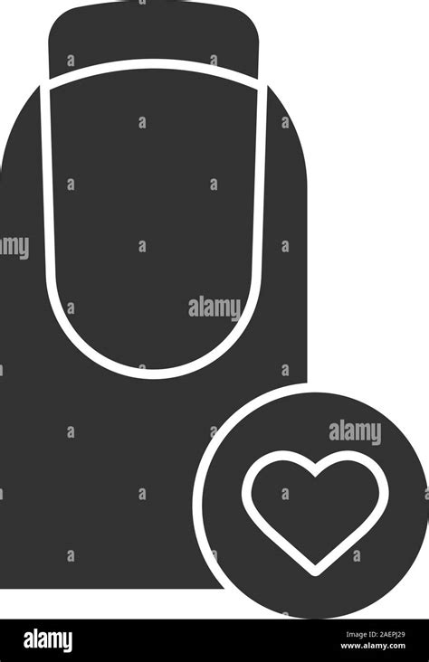 Nails Care Glyph Icon Favorite Manicure Type Silhouette Symbol