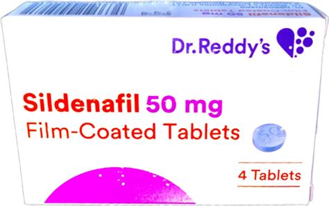 Dr Reddys Sildenafil 50mg 4 Tablets Pgd Medino