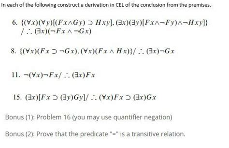 solved in each of the following construct a derivation in