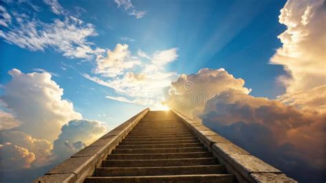 Stone Steps To Heaven Cloudscape Sunrise Composition Aspirational