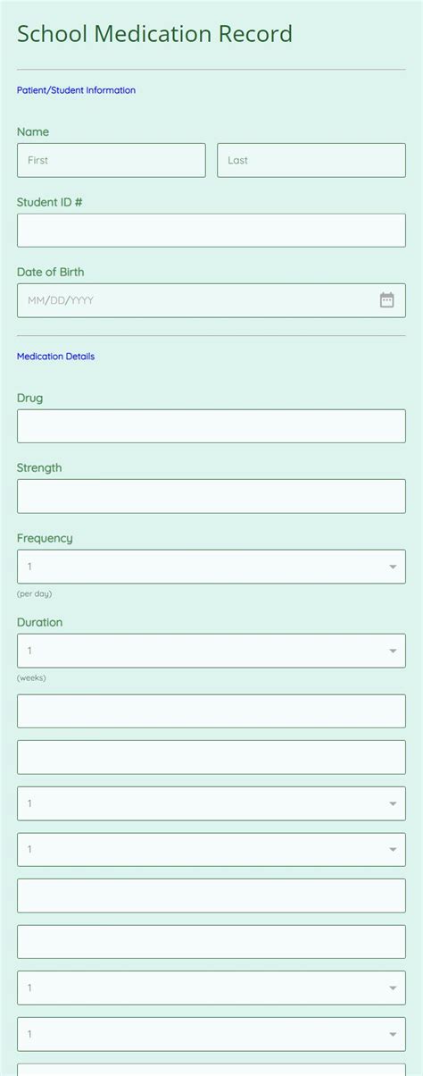 Free Health Forms For School Templates 123formbuilder