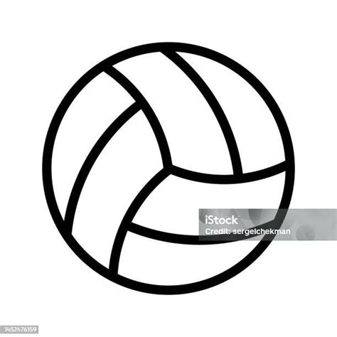 배구 공 선형 아이콘입니다 배구 공 고립 아이콘입니다 배구 기호 Championship에 대한 스톡 벡터 아트 및 기타 이미지
