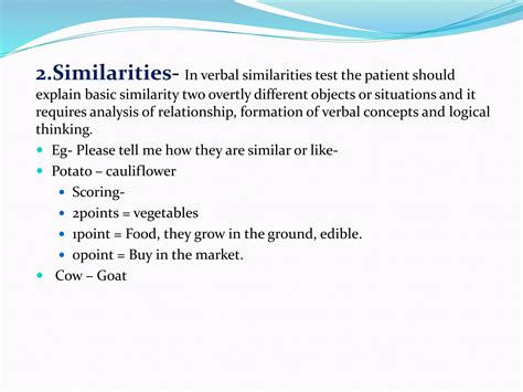 Mental State Examination Abstract Thinking Insight And Judgment Pptx