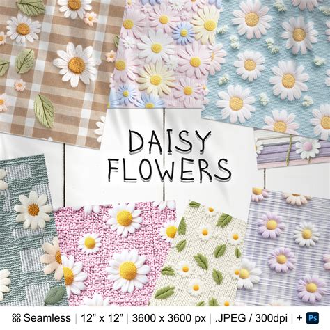 22 Daisy Flowers Embroidery Pattern Procreativebreeze