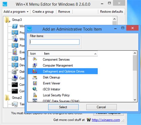Win X Menu Editor For Windows 10 And Windows 8