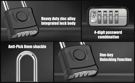 Diyife Heavy Duty Combination Padlocks Weatherproof 54mm Large 4