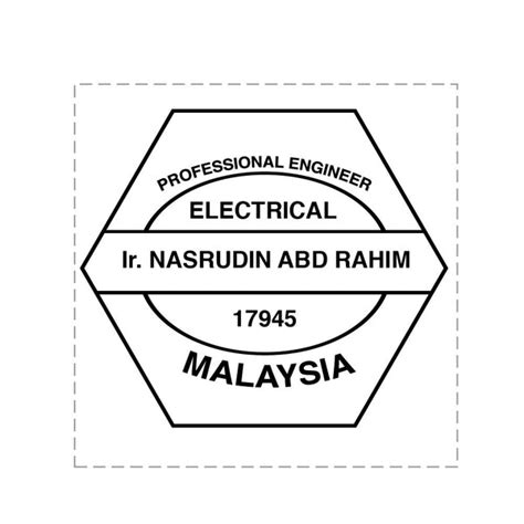 Hexagon Engineer Stamp Self Inking Ae Stamp