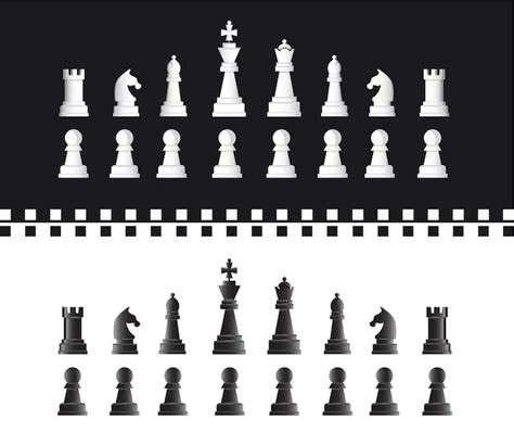 체스 말 프리미엄 벡터