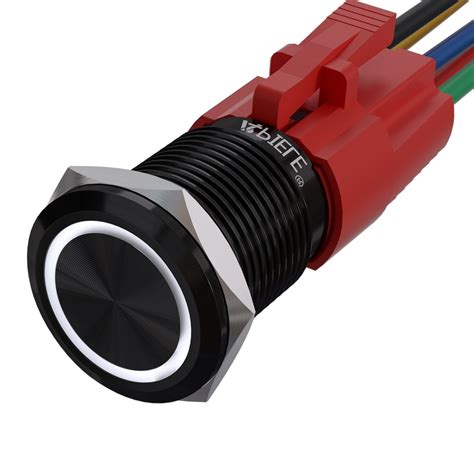 Snapklik Com APIELE 16mm Momentary Black Push Button Switch On Off