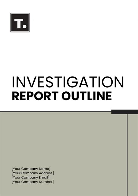 Free Investigation Report Outline Template To Edit Online