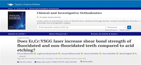 Does Ercrysgg Laser Increase Shear Bond Strength Of Fluoridated And