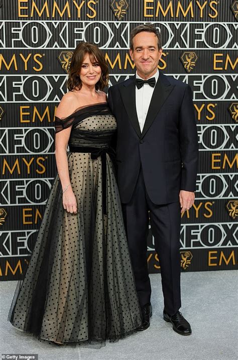 Keeley Hawes Stuns In An Off The Shoulder Gown As She Supports Her