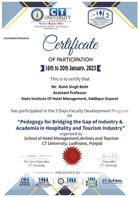 Development Thankyou Hotelmanagement University Rsb Rohit Singh Bisht