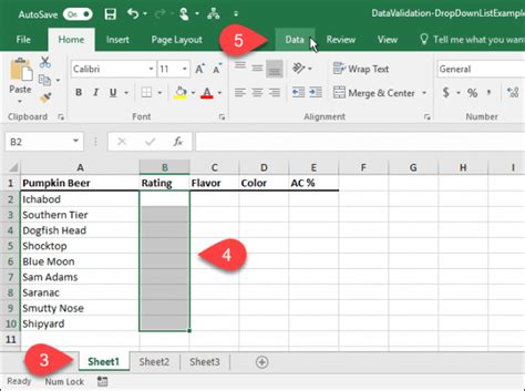How To Create Drop Down Lists Using Data Validation In Microsoft Excel