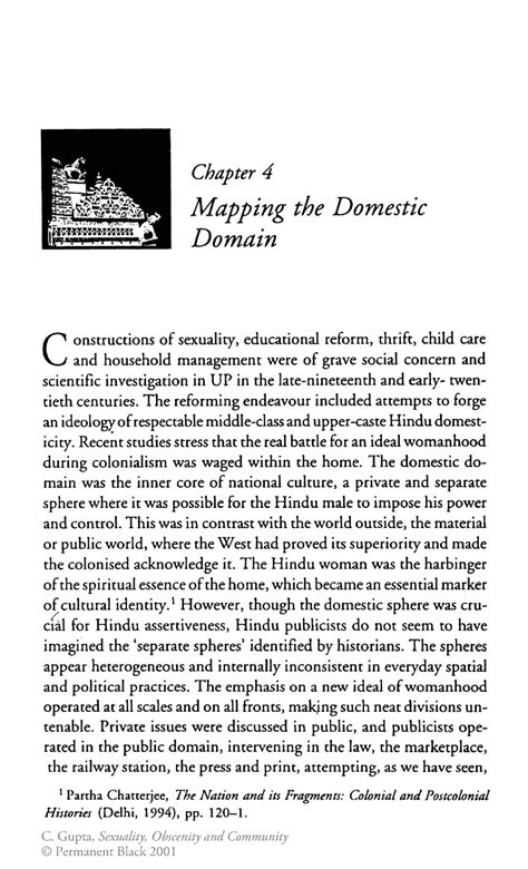 Mapping The Domestic Domain By Charu Gupta C Onstructions Of Sexuality Educational Reform
