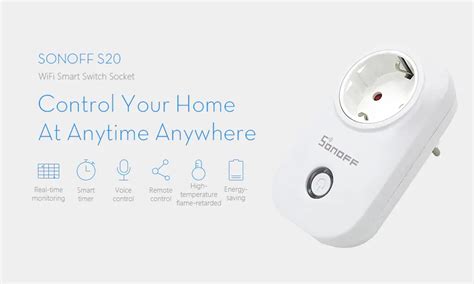 Sonoff S20 Wifi Smart Switch Socket Gearvita