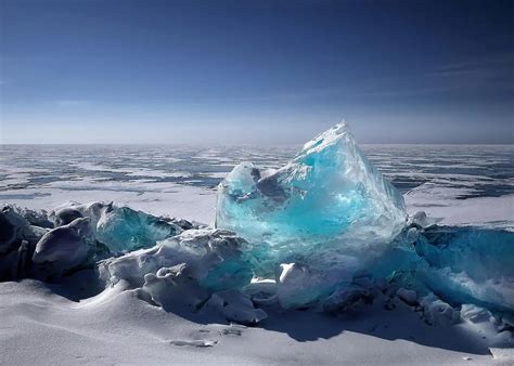 Frozen Landscape With Ice Formations Poster Picture Metal Print