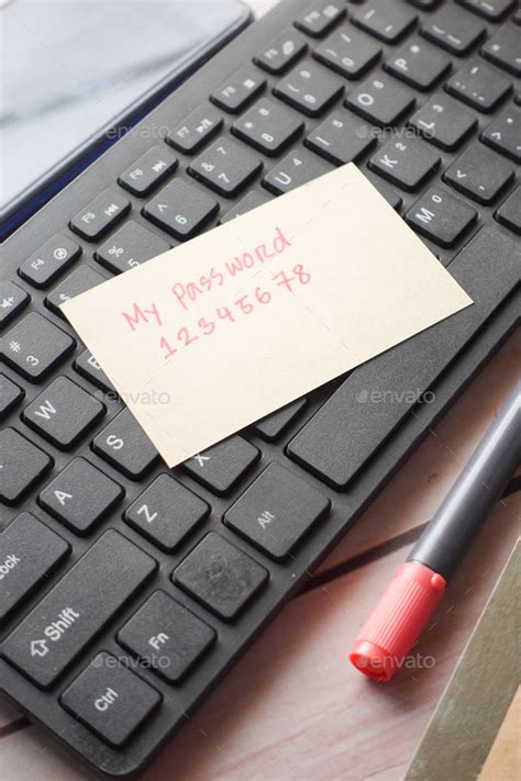 Writing Password On A Sticky Note Stock Photo By Towfiqu PhotoDune