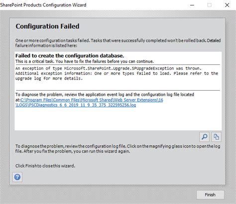 error on sharepoint 2019 configuration software spiceworks community
